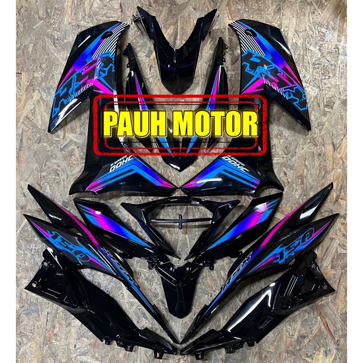 HLD COVER SET HONDA RS-X WINNER RSX RAINBOW COVER BLACK FREE BUBBLE ...