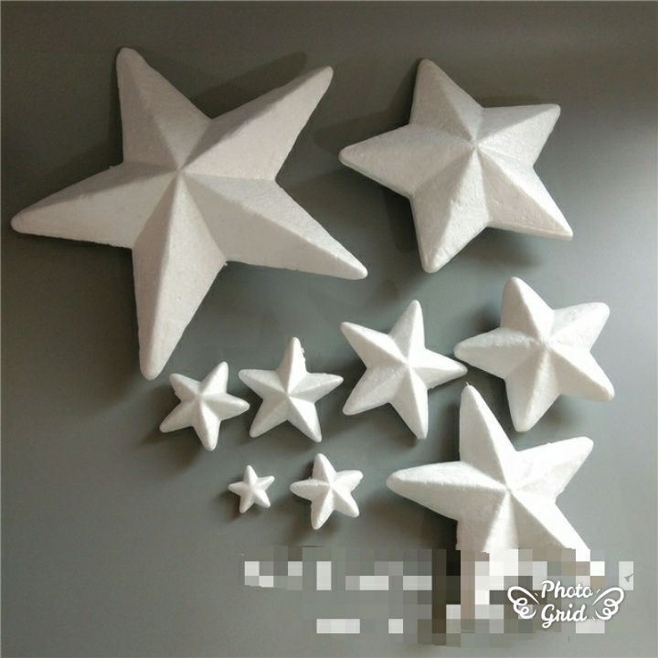 3cm~18.5cm Christmas Star Styrofoam Foam Material for Kids Children DIY ...