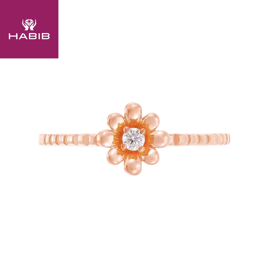 HABIB Bloom Collection Diamond Ring in 375/9K Gold A0439 | Shopee Malaysia