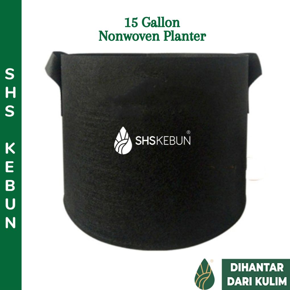 Large Nonwoven Planter Bag 15 gallon 50x32 cm Fabric Planter 55 Litre ...