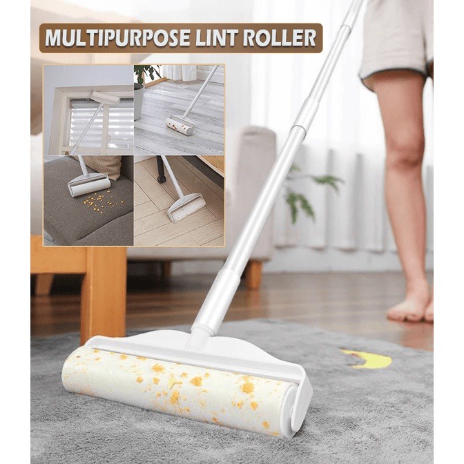 Dust Roller Lint Remover Cleaner Adjustable Hair Carpet Stick Long ...
