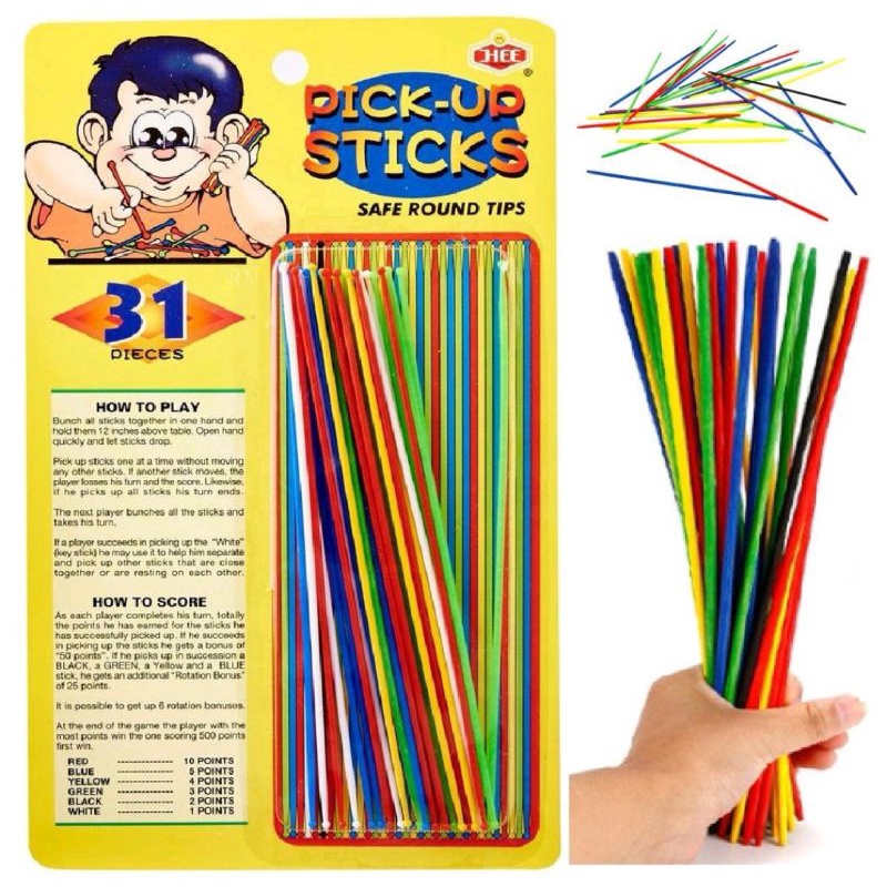Pick Up Stick Game Traditional Game Classic Game儿童颜色条有趣益智游戏 | Shopee ...