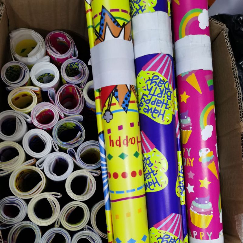 (coated and glossy)10pcs/roll GIFT wrapper Pang HAPPY BIRTHDAY | Shopee ...