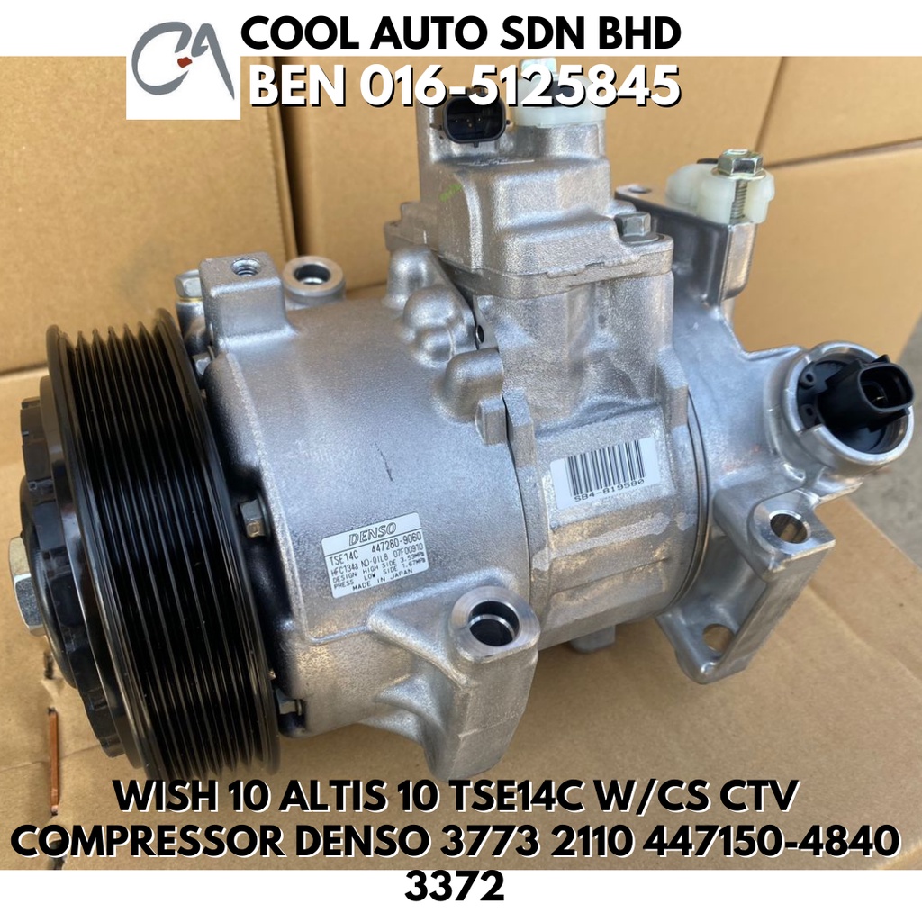 🔥READY STOCK🔥 WISH 10 ALTIS 10 TSE14C W/CS CTV COMPRESSOR DENSO 3773 ...