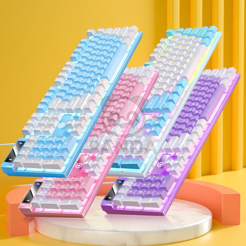 K500 Luminous Backlit Mechanical Gaming Keyboard RGB Light Suspended ...