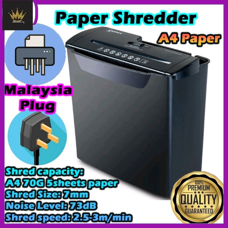 Paper Shredder Machine S202 Personal and Small Office 5 Sheets 7mm ...