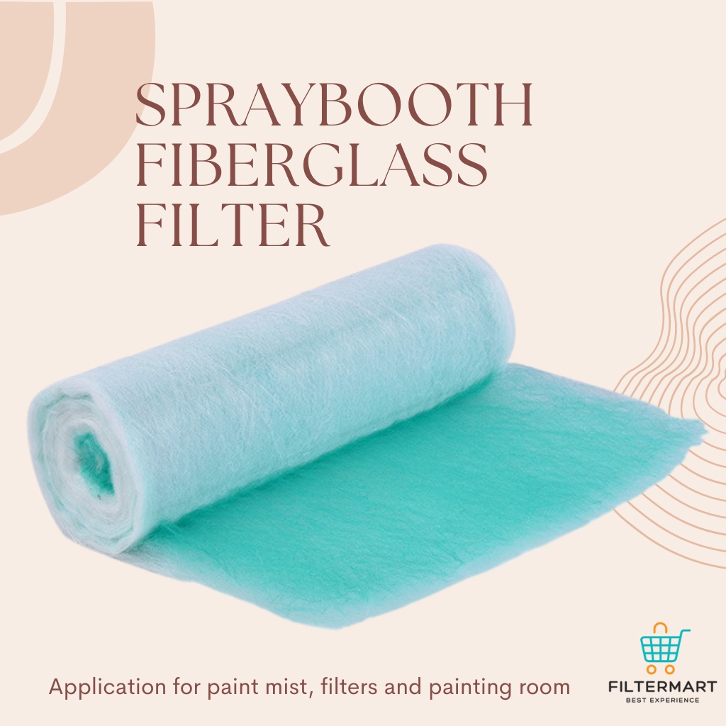 [READY STOCK] SPRAYBOOTH FIBERGLASS FILTER, PAINT ARRESTOR, GREEN WHITE ...
