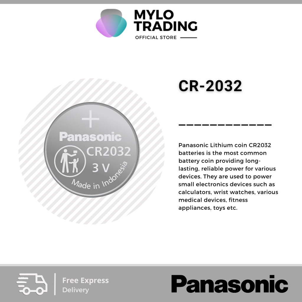 ( Ready Stock ) - Panasonic CR-2032 CR-2450 CR 2032 2450 Lithium ...