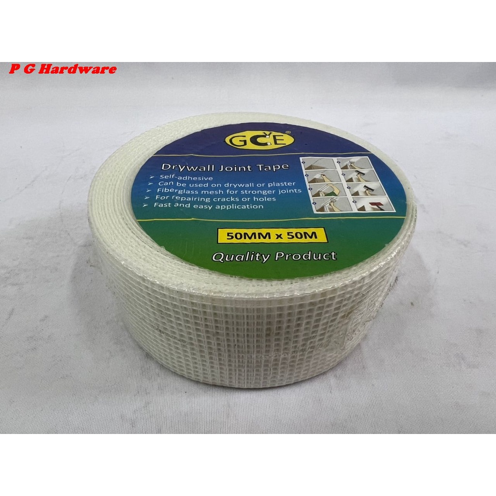 GCE Drywall Joint Tape / Self-Adhesive Fiberglass Mesh Tape @50mm x 50m ...