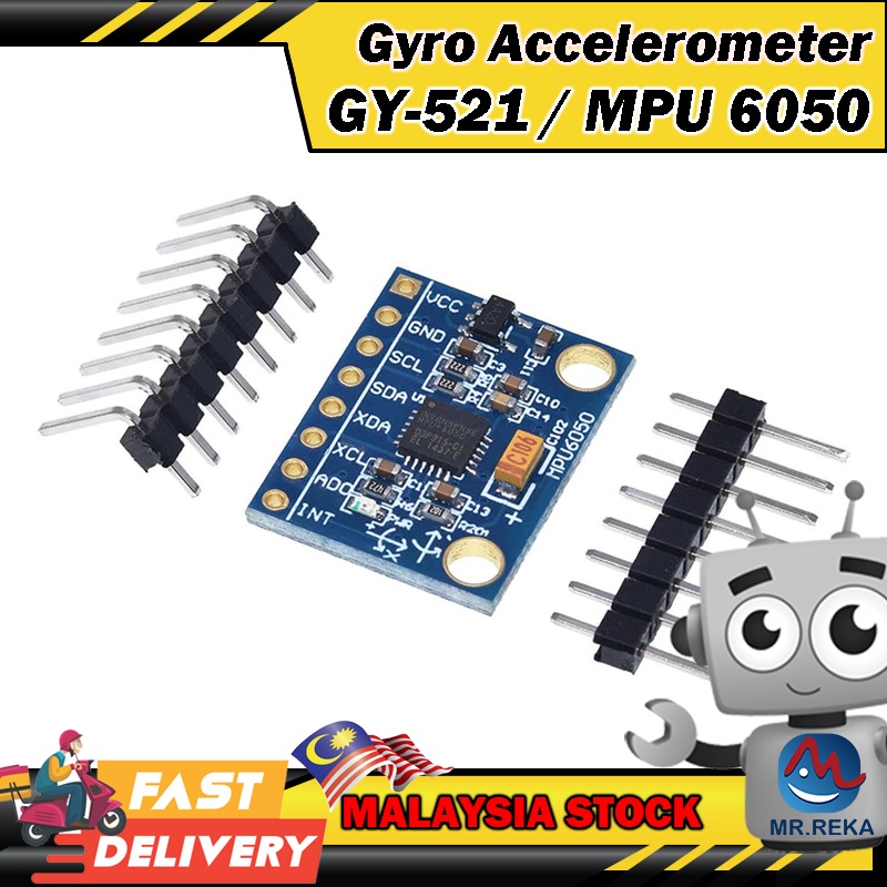 ⚡️ GY-521 MPU6050 3-Axis 6DOF Gyro Accelerometer Sensor Module | Shopee ...