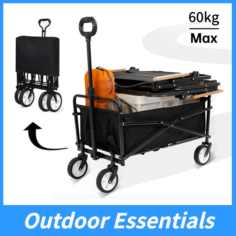 Outdoor Trolley Wagon Foldable Cart Camping Cart for Camping Hiking ...
