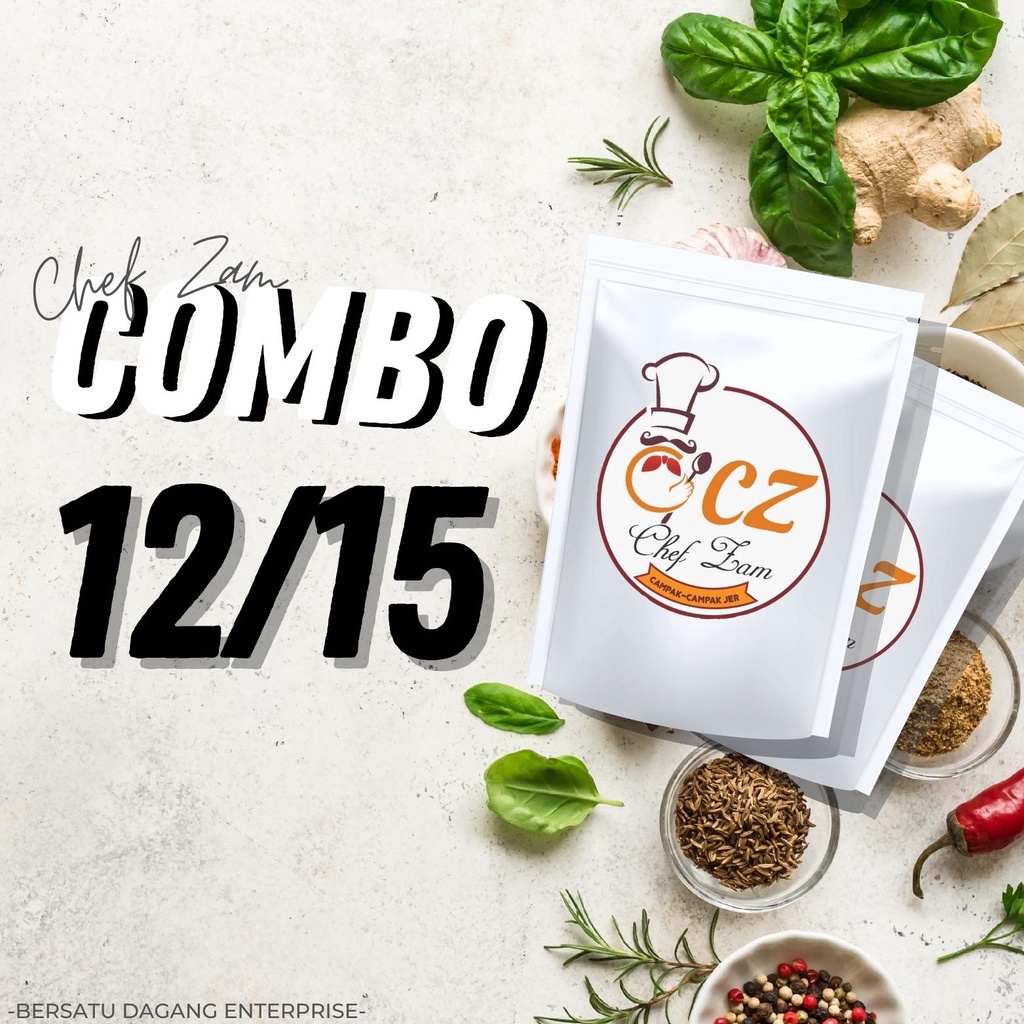 CHEF ZAM COMBO 12/15 PACK Kombo pelbagai pes masakan mudah cepat rahmah ...
