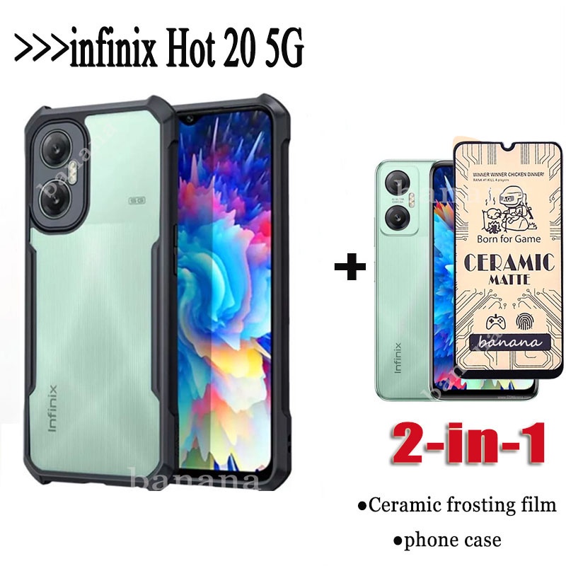 2in1 infinix Hot 20 5G Case For Hot 20i Hot 12i 12 12 play Acrylic ...