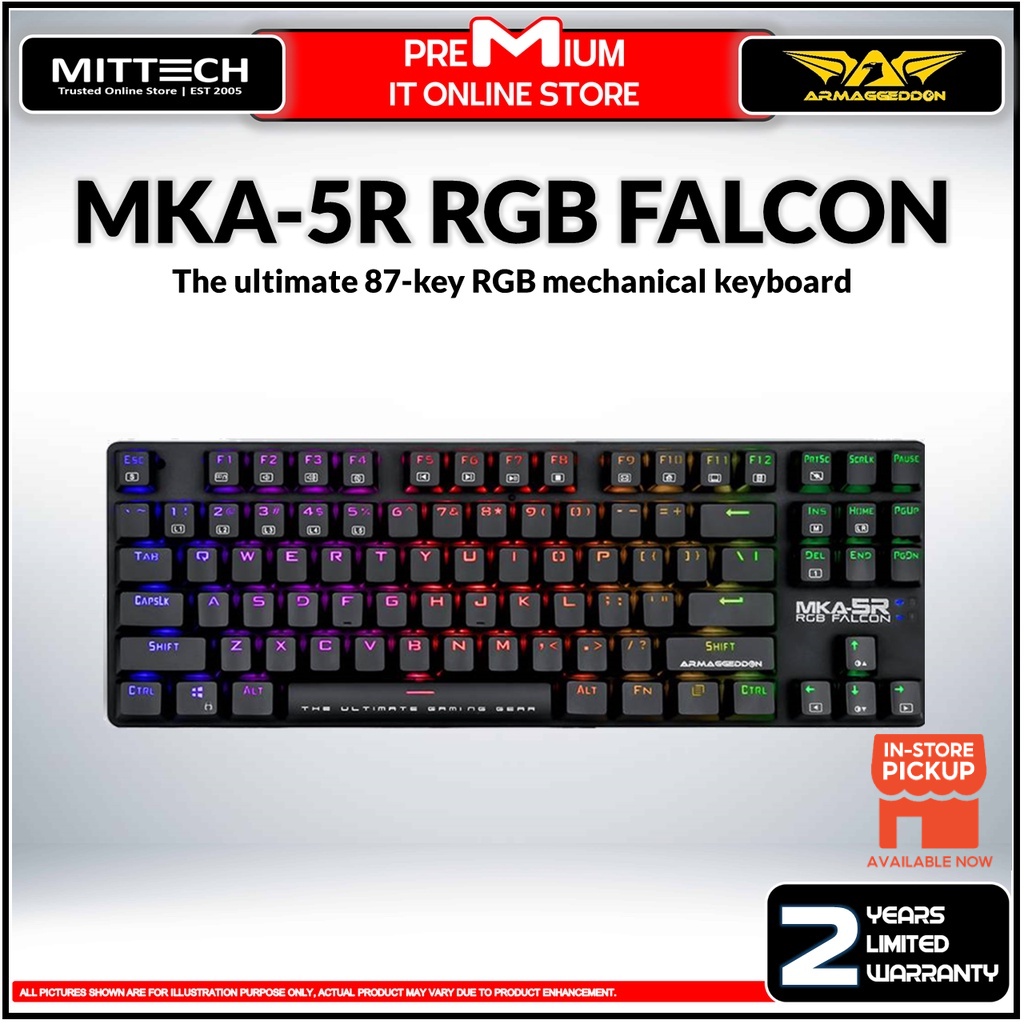 Armaggeddon MKA-5R RGB Falcon 87-key RGB Mechanical Keyboard | 16.8 ...