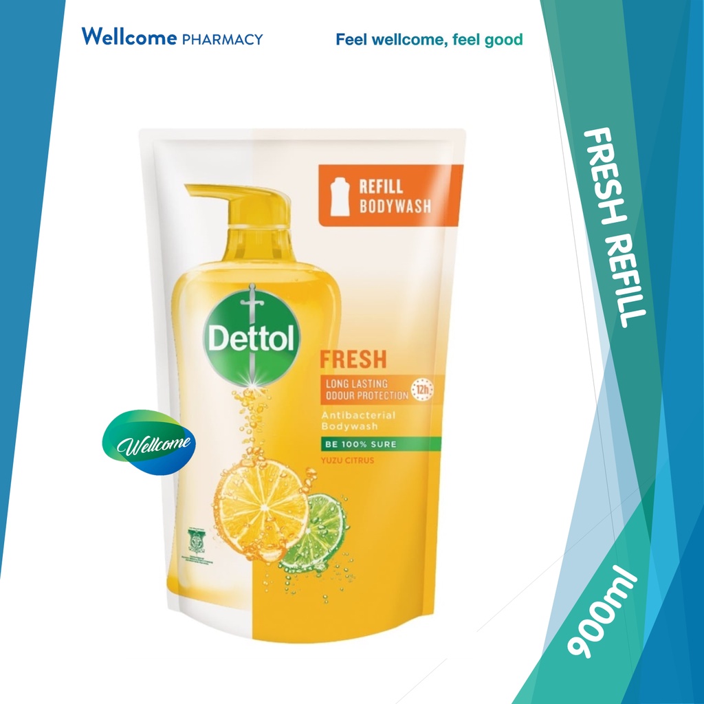 Dettol Profresh Fresh Antibacterial Body Wash - 900ml (Refill Pack ...