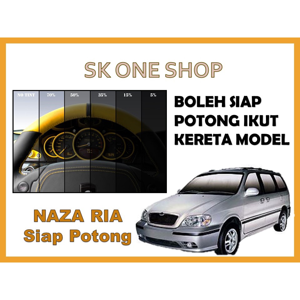 Naza Ria 4 Door Tinted 2ply UV (Gelap 50% 65% 80% 95%) Siap Potong / Car Tinted / Tinted Kereta ...