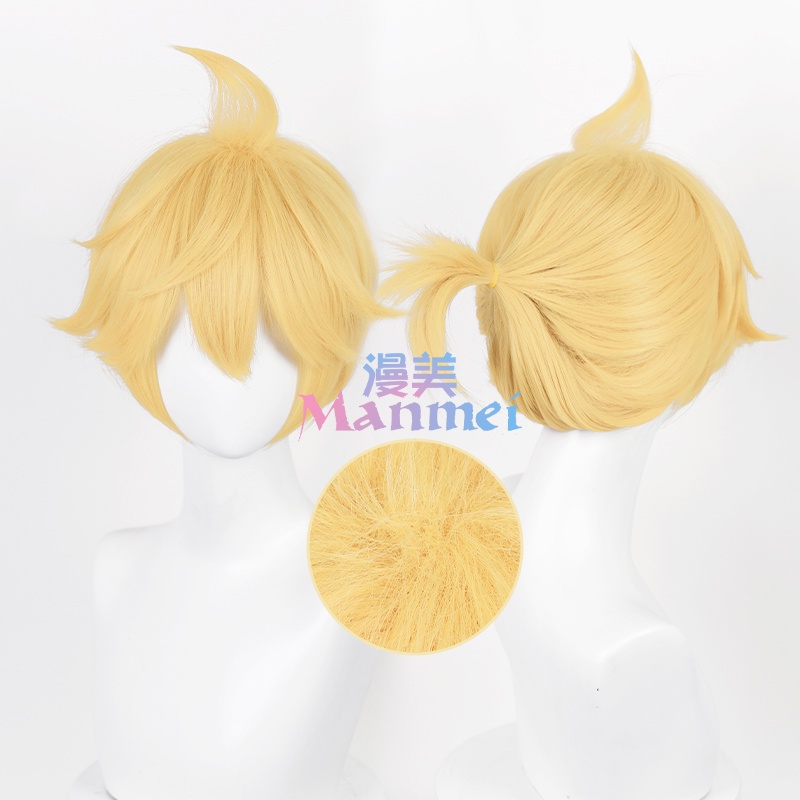 Manmei Anime Vocaloid Kagamine Rin/Kagamine Len Cosplay Wig 30cm Short ...