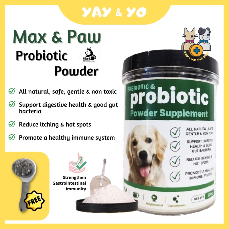 Yay&Yo Max & Paw Probiotic for Dog Pet Cat Probiotik Prebiotic ...
