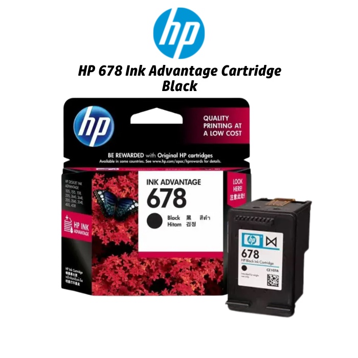 HP Original 678 Black CZ107AA / Tri-Color CZ108AA Ink Cartridge For HP ...