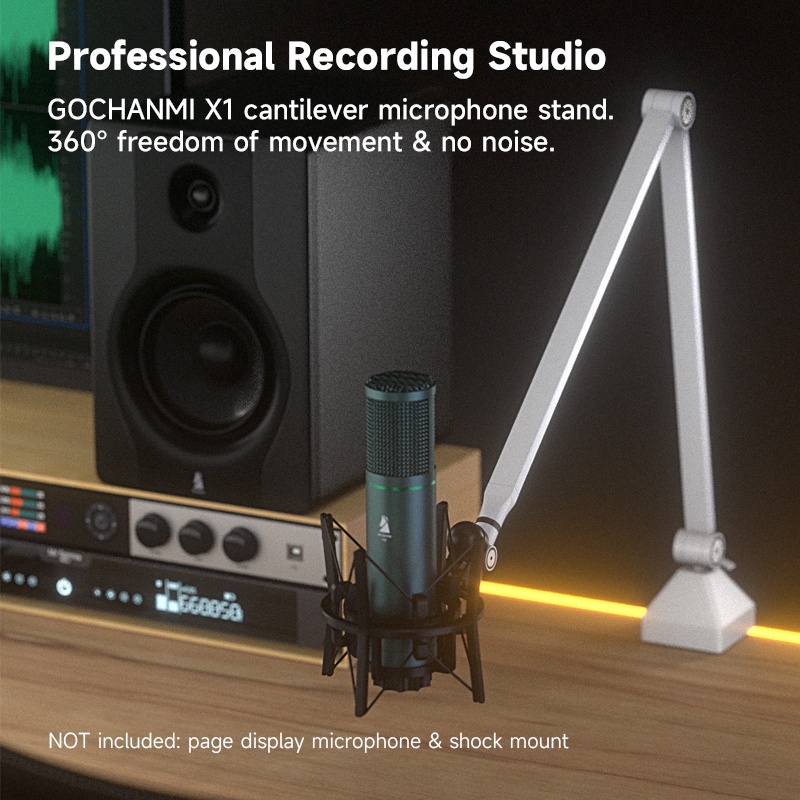 [NEW]GOCHANMI Boom Arm Microphone Table Desktop Stand Mic Holder ...