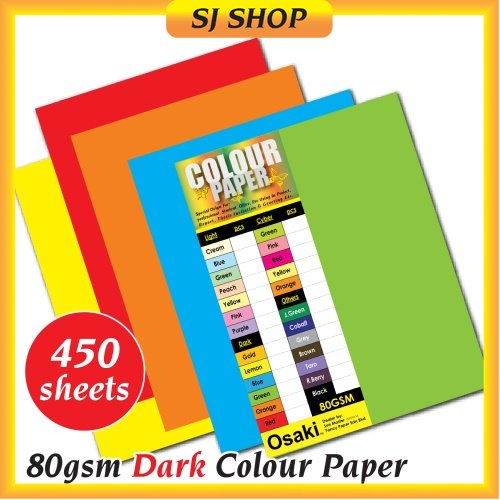 A3 80gsm Dark Colour Paper | Color Paper | Kertas Warna A3 | 彩色纸 ...