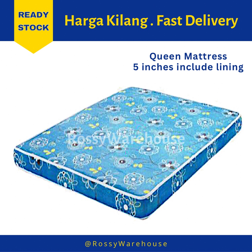 5 Inches Queen Foam Mattress / Queen Mattress Budget / Tilam Queen 5 ...