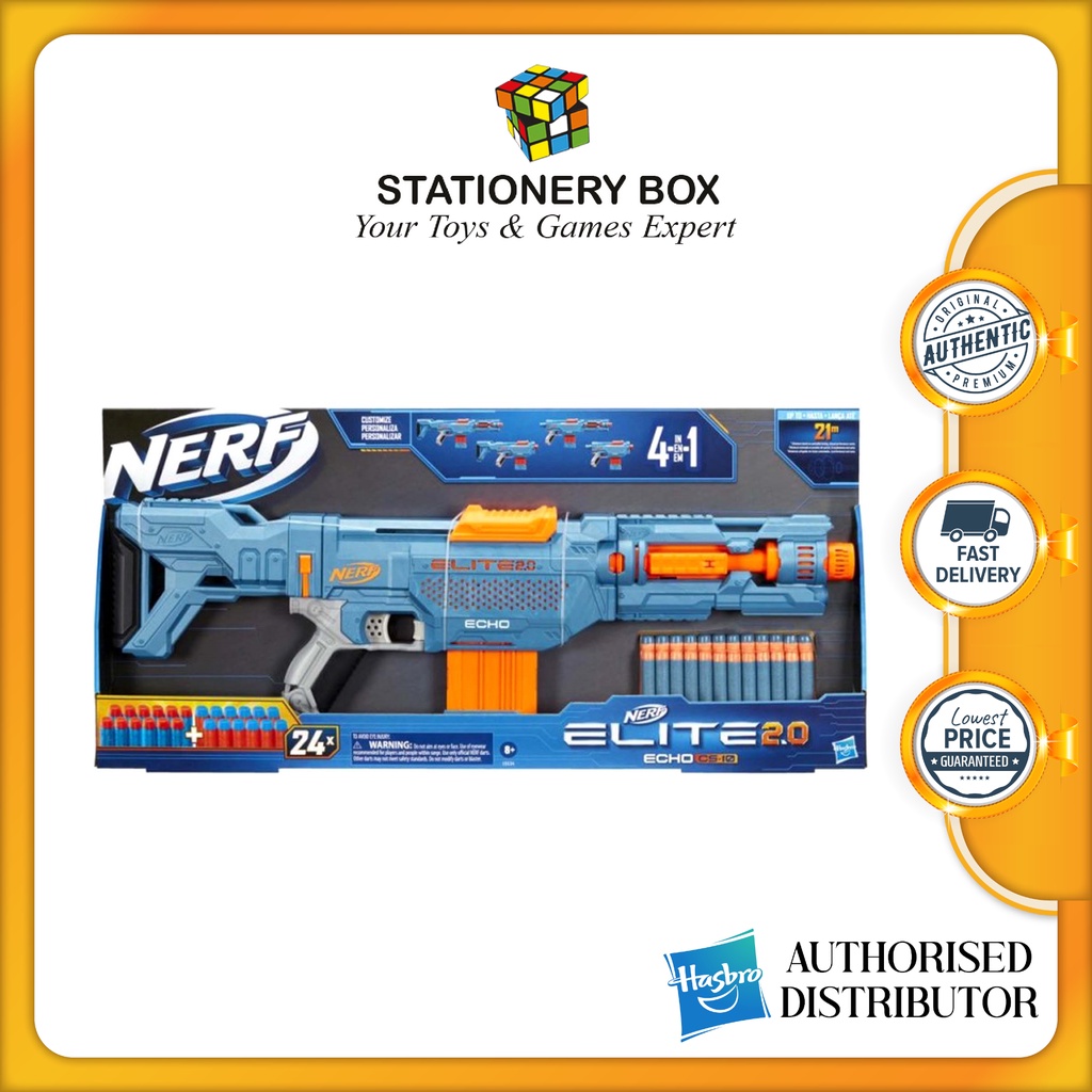 ORIGINAL - Hasbro Nerf Elite 2.0 Echo CS10 ,Kids Toys and Outdoor Games ...