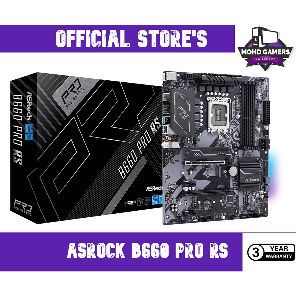 ASRock B660 Pro RS ATX LGA1700 Motherboard | Shopee Malaysia