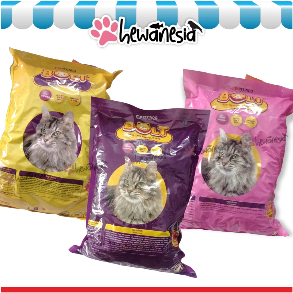 Bolt Cat Food 1kg new stock - SALMON DONUT FISH TUNA 800gr | Shopee ...