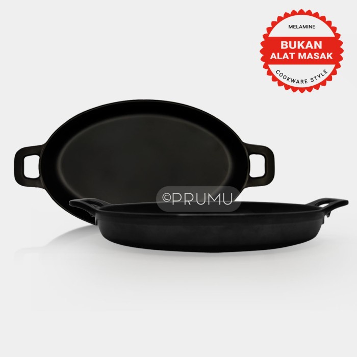 Prumu Melamine 9 inch Oval Plate - Handle Plate - Long Plate - Serving ...