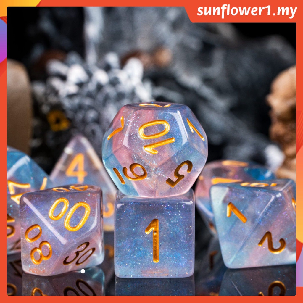 Set Of 7 Rpg Dice Pearly Opaque Table For D&d Dnd | Product In Brazil ...