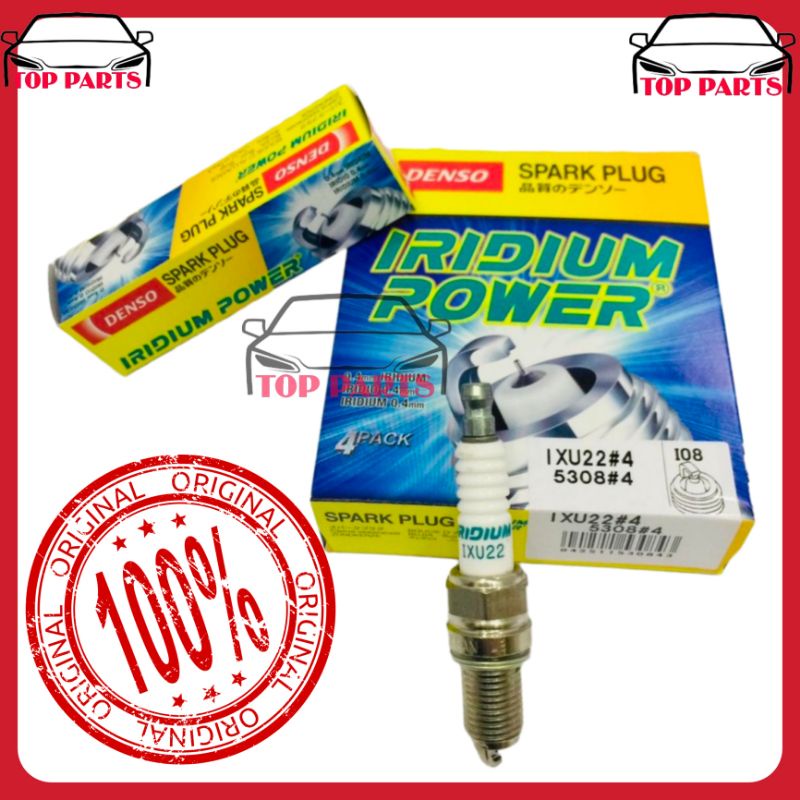 💯% ORIGINAL SPARK PLUG DENSO IRIDIUM IXU22 MYVI 1.3 1.5 ALZA LAGIBEST ...