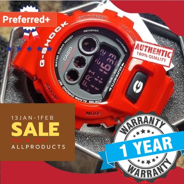 🔥Premium 1:1🔥Gshock COPY/🔥Premium 1:1🔥 Dw6900 rd4 Red Ducati Autolight ...