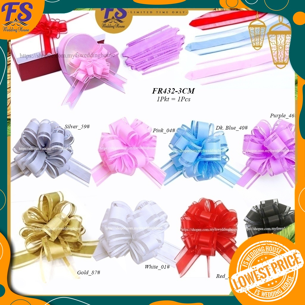 BUNGA RIBEN/RIBEN TARIK/BUNGA RIBEN HANTARAN/DIY ACCESSORIES/RIBBON ...