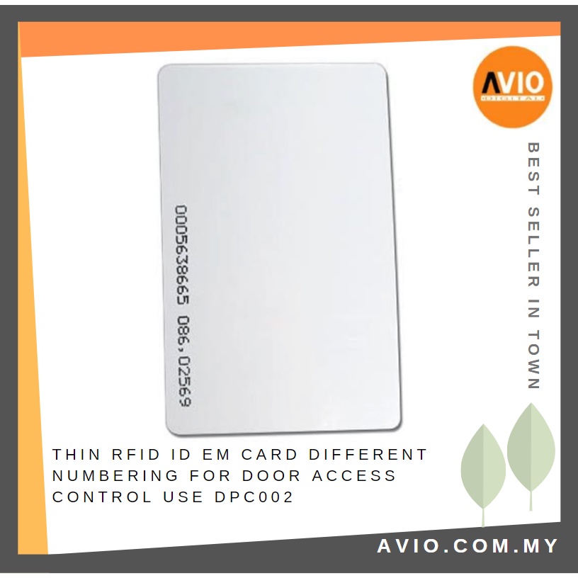 MANGO Thin RFID ID 125KHz EM Card Different Numbering for Door Access ...
