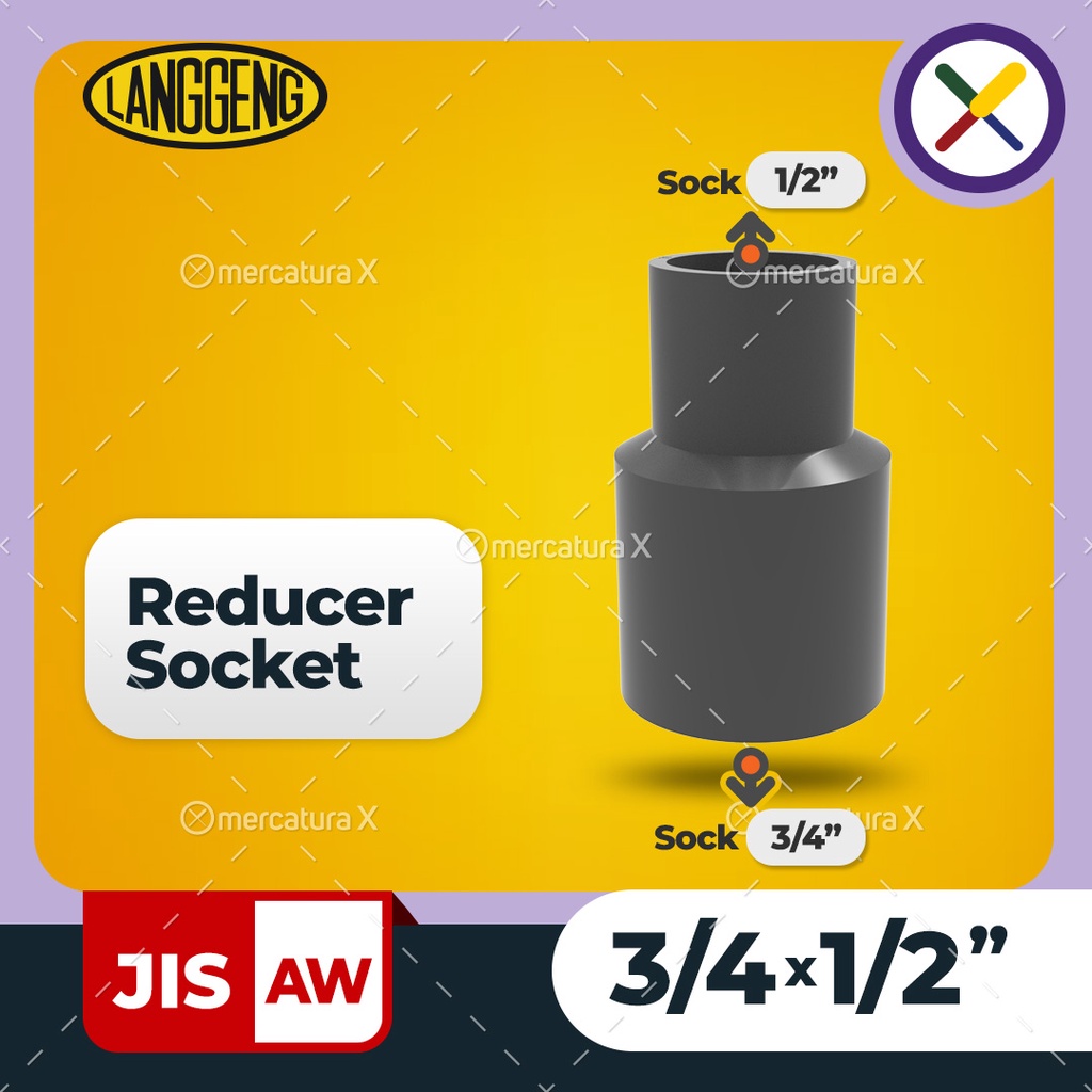 Jis-aw Socket Reducer 3/4x1/2" - PVC Fittings | Shopee Malaysia