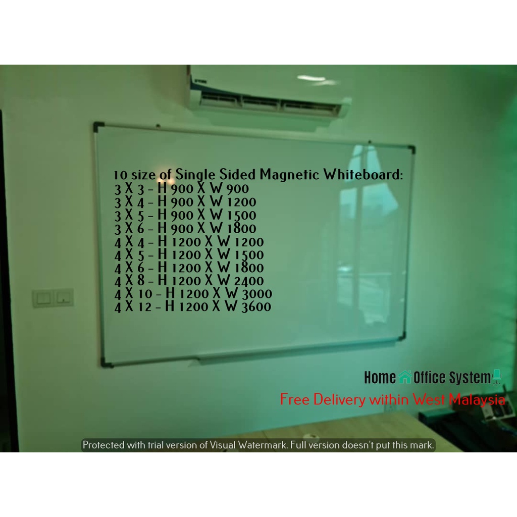 Magnetic Whiteboard / Papan Putih/ White Board With Aluminium Frame ...