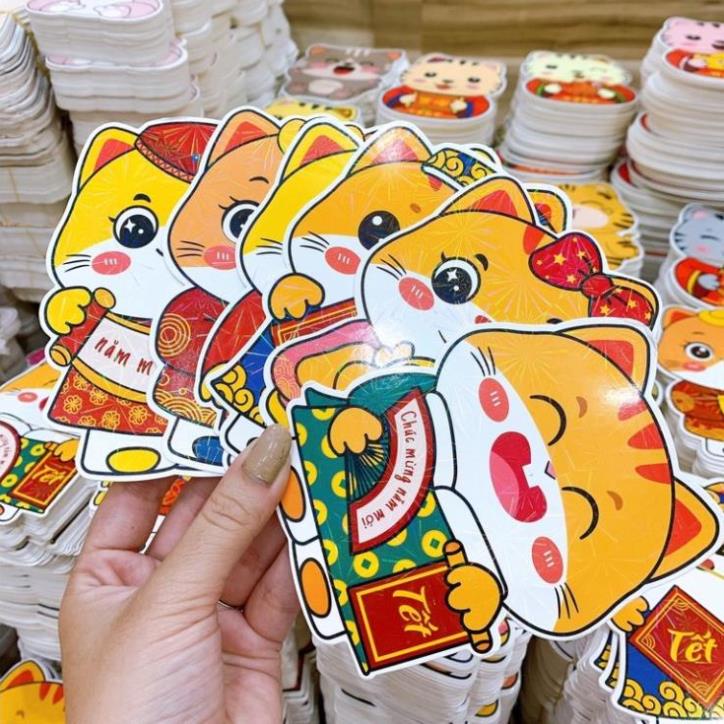Combo 50 Lucky Money Packets CNY 2023 Lucky Money chibi Cat, Cartoon ...