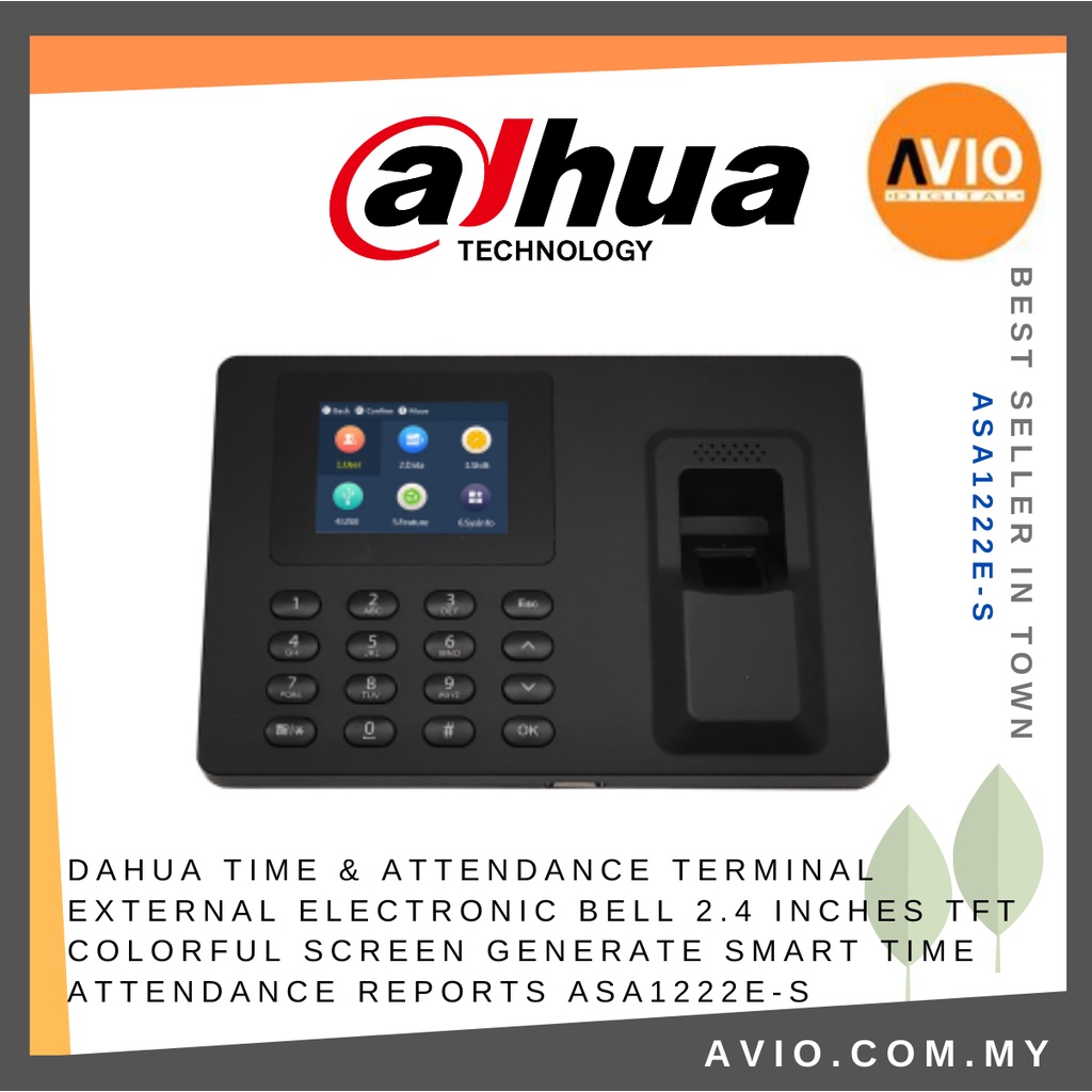 Dahua Time Attendance Control Terminal Fingerprint Password 2.4" Color ...