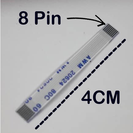 8 pin Flat Switch Ribbon Flex Cable Power Button 8pin 0.5mm 4cm 8P type ...