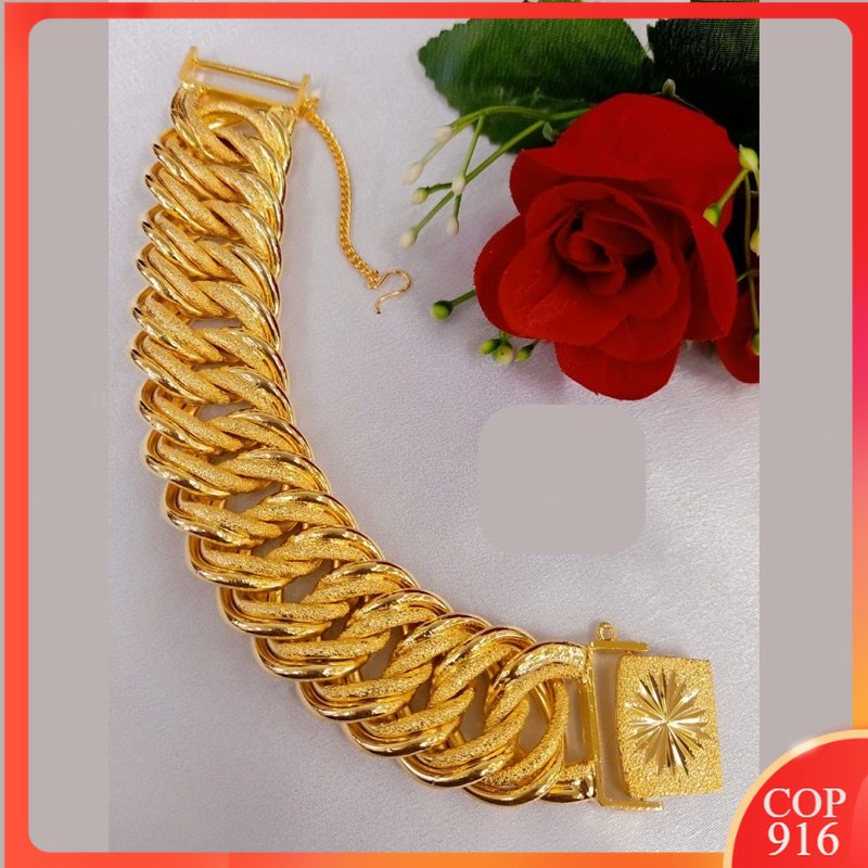 Emas Bangkok 100% ORI Gelang Tangan Coco Lipan Cop 916 bracelets Gold ...