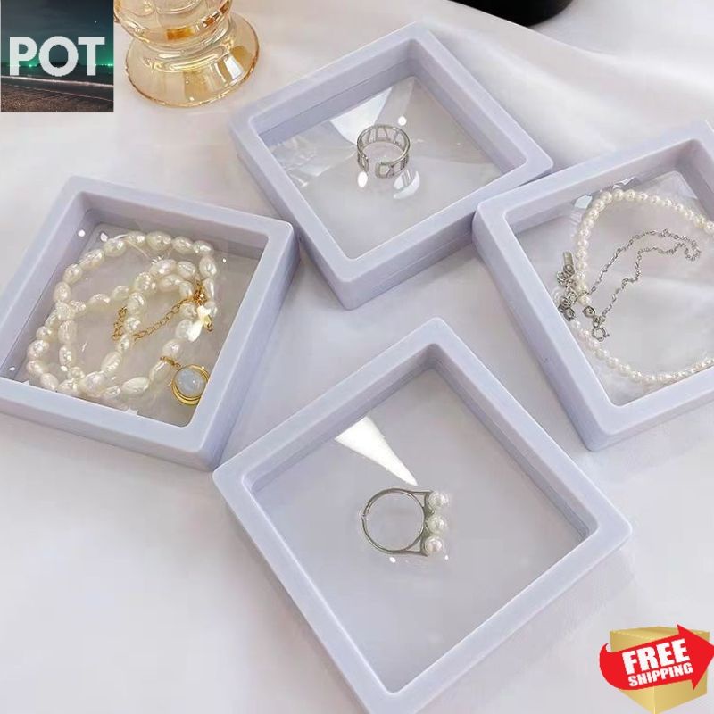 Simpanan 9 x 9cm Jewellery Transparent Film Display Box Kotak ...