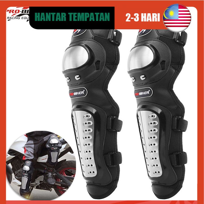 PRO-BIKER Knee Pads Motorcycle Stainless Steel Guard Riding Gear ...