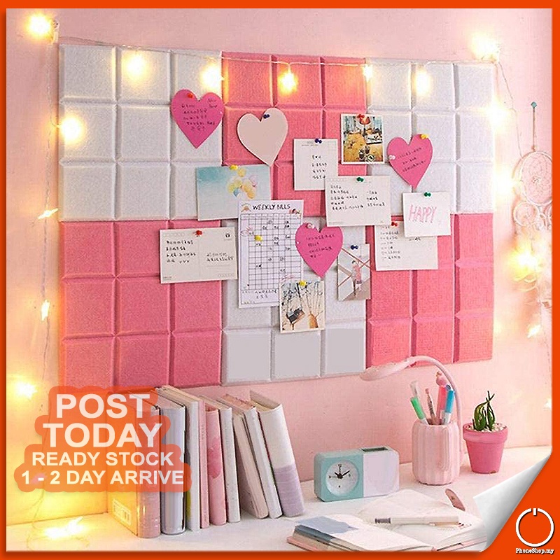 𝐃𝐈𝐘 Felt Board Square Tiles Notice Memo Photo Notes Bulletin Pin Boards ...