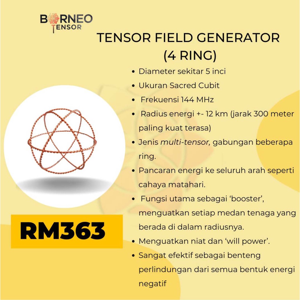 TENSOR FIELD GENERATOR (TFG 4 Ring) | Shopee Malaysia