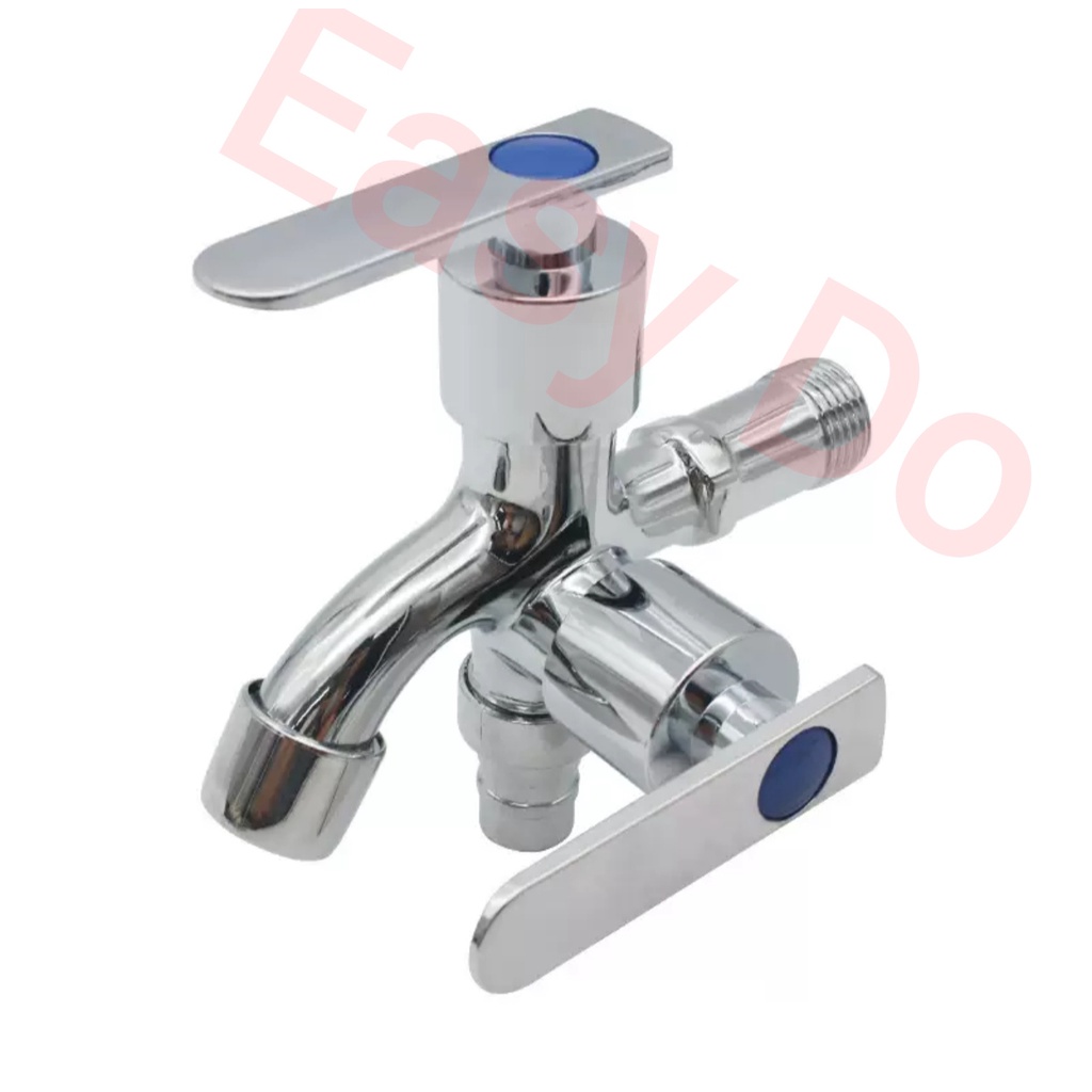 Two Way 1/2 INCH ART Water Tap Toilet Plumbing Laundry Garden Tap Bathroom Fixtures Faucet ...