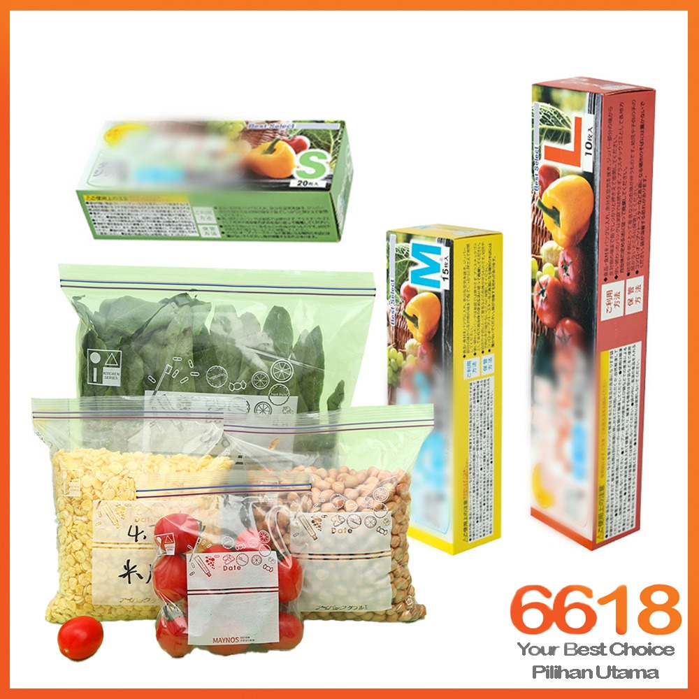 Beg Makanan Zip Beg Plastic Simpan Makanan Food Storage Dry Frozen ...