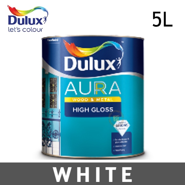 ICI DULUX [ 5L - WHITE / BLACK ] AURA High Gloss Finish | Shopee Malaysia