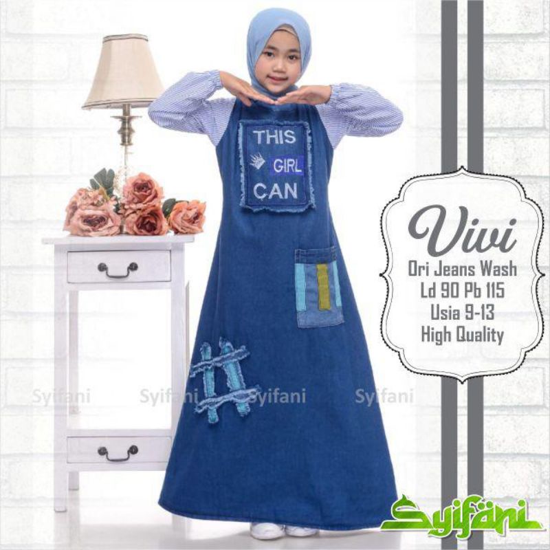 Long Sharia Clothes for Girls Ages 8 10 12 Years Original Embroidered ...