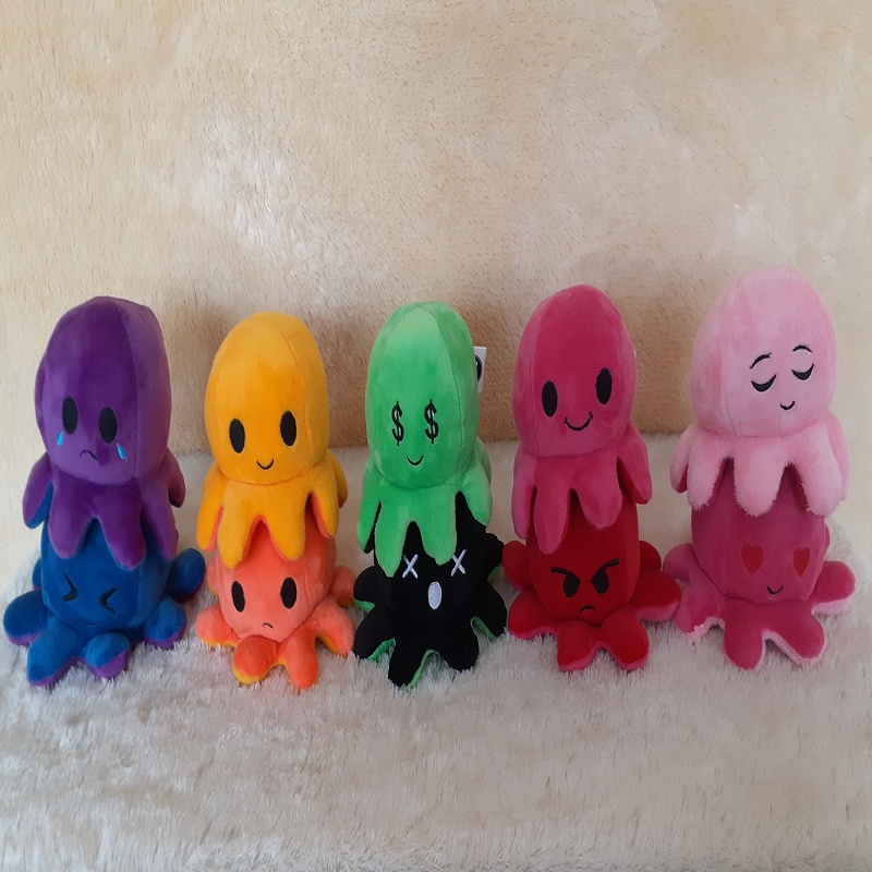 Cbt Reversible Octopus Doll Viral Reversible Cotton Ball Squid Size L ...